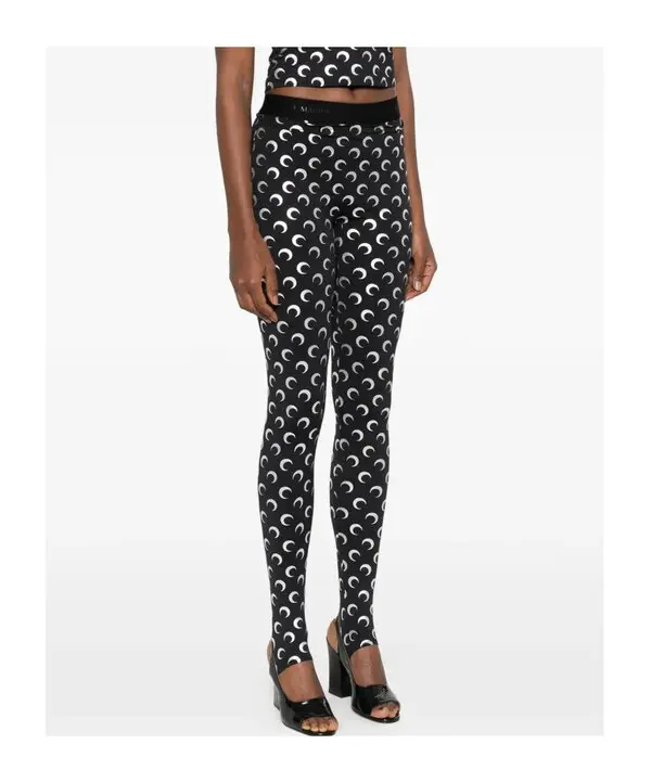 MARINE SERRE Moon Print Leggings