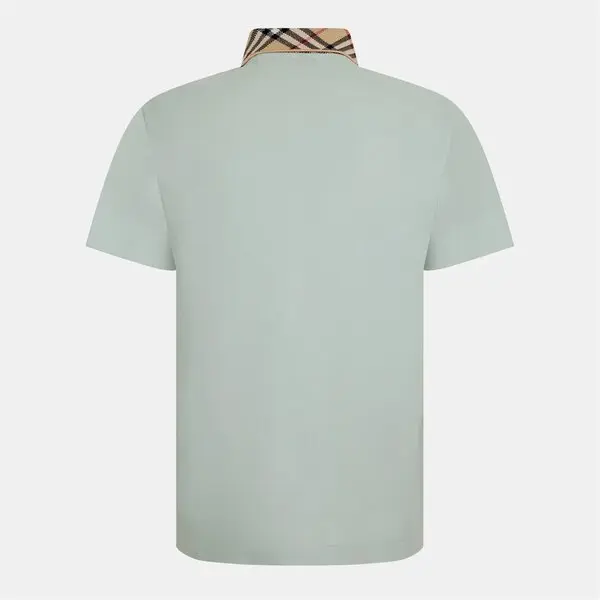Burberry Check Cotton Cody Polo Shirt - Gray