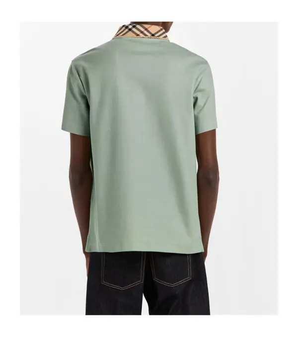 Burberry Check Cotton Cody Polo Shirt - Gray