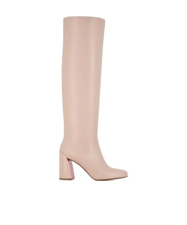 CHRISTIAN LOUBOUTIN Block-heel Knee-high Leather Boots
