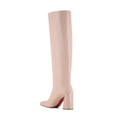 CHRISTIAN LOUBOUTIN Block-heel Knee-high Leather Boots
