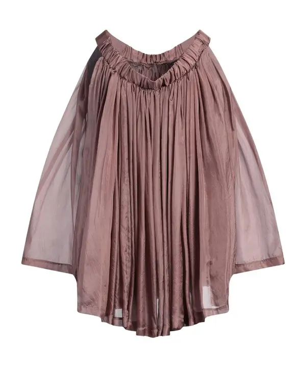 Rick Owens Sleeveless Off-shoulder Chiffon Dress - Brown