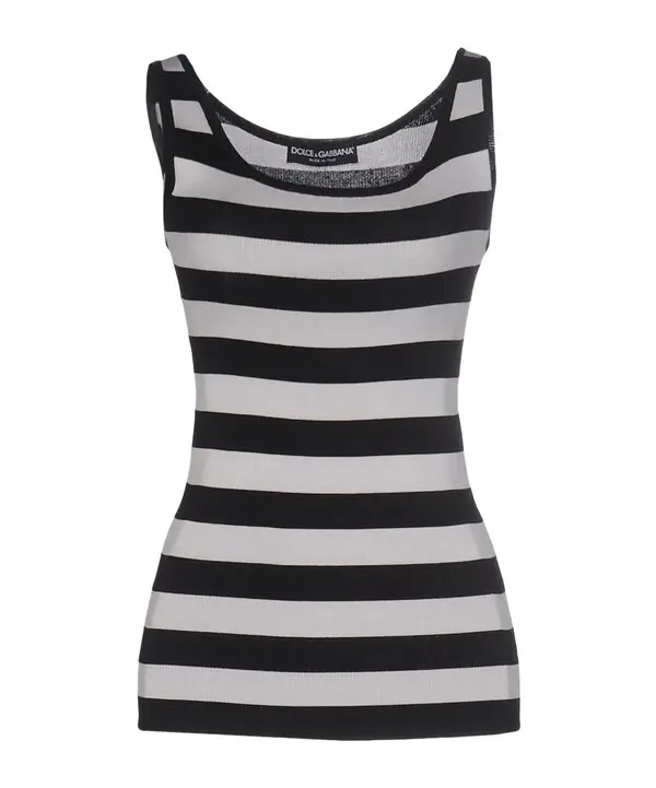 Dolce & Gabbana Striped Silk Tops