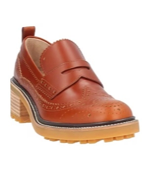 Chloé Leather Loafers With Block Heel