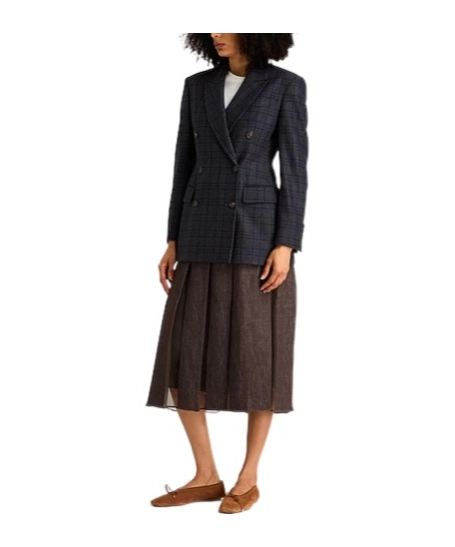 Brunello Cucinelli Plaid Double-breasted Blazer