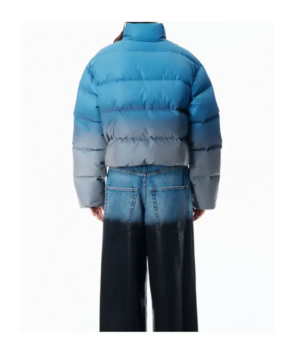 Alexander Wang Reflective Cropped Puffer Coat