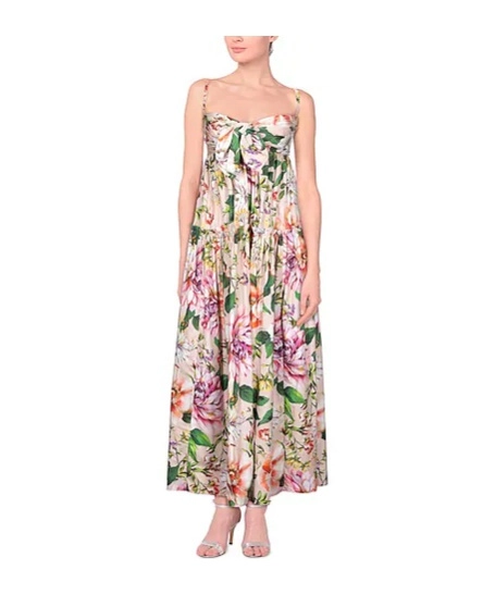 Dolce & Gabbana Sleeveless Floral Print Dress
