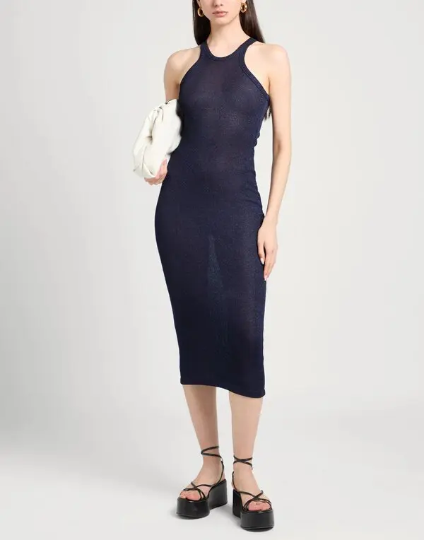 Sportmax Sleeveless Fitted Metallic Knit Dress