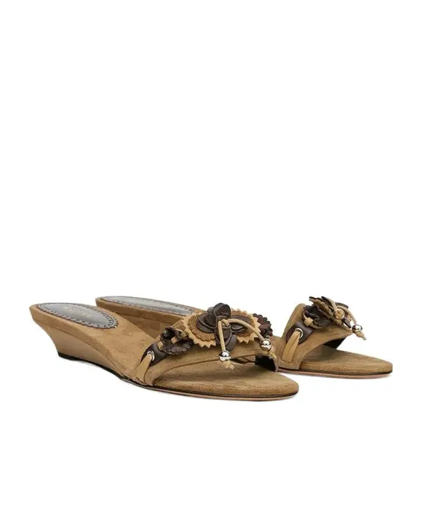 Isabel Marant Étoile Decorative Shoelace Sandals - Green