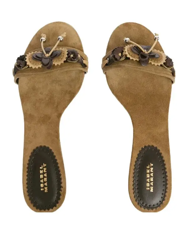 Isabel Marant Étoile Decorative Shoelace Sandals - Green