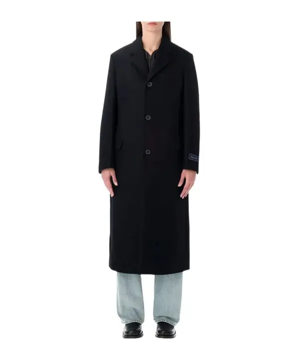 SPORTY  RICH Classic Logo Wool Coat