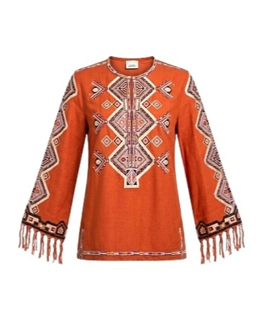 Isabel Marant Étoile Embroidered Kaftan Top