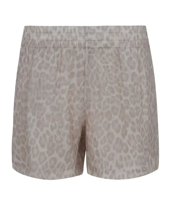 ANINE BING Kam Leopard Print Elastic Waist Shorts