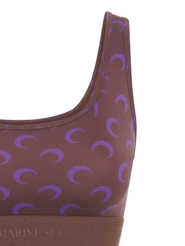MARINE SERRE Moon-printed Sports Bra