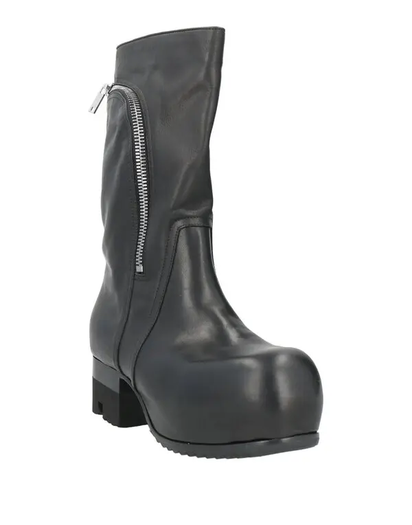 Rick Owens Leather Zip Up Boots