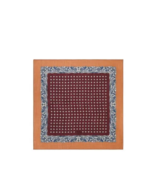 Loro Piana Cornice Di Cardigen Foulard 60x60 - Red
