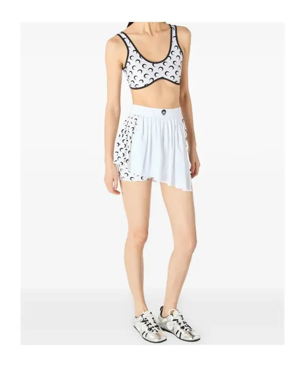 MARINE SERRE Moon Printed Scoop Neck Top
