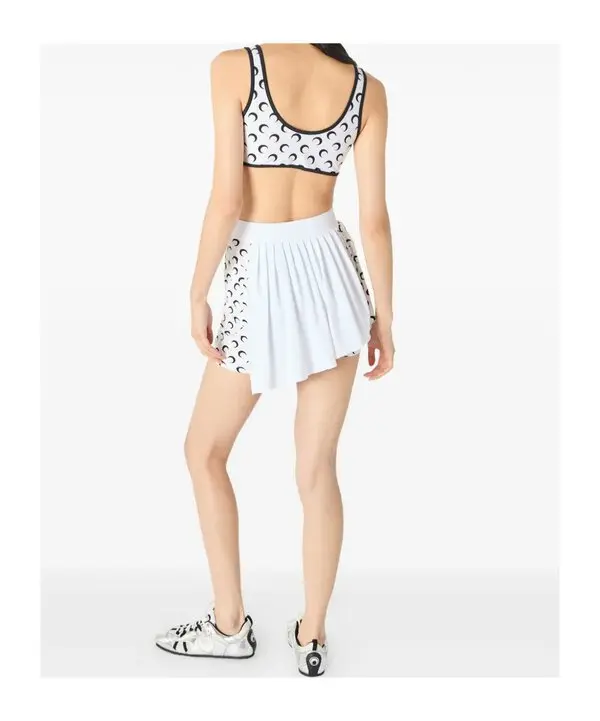MARINE SERRE Moon Printed Scoop Neck Top