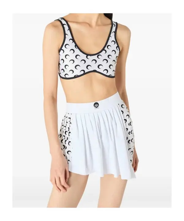 MARINE SERRE Moon Printed Scoop Neck Top