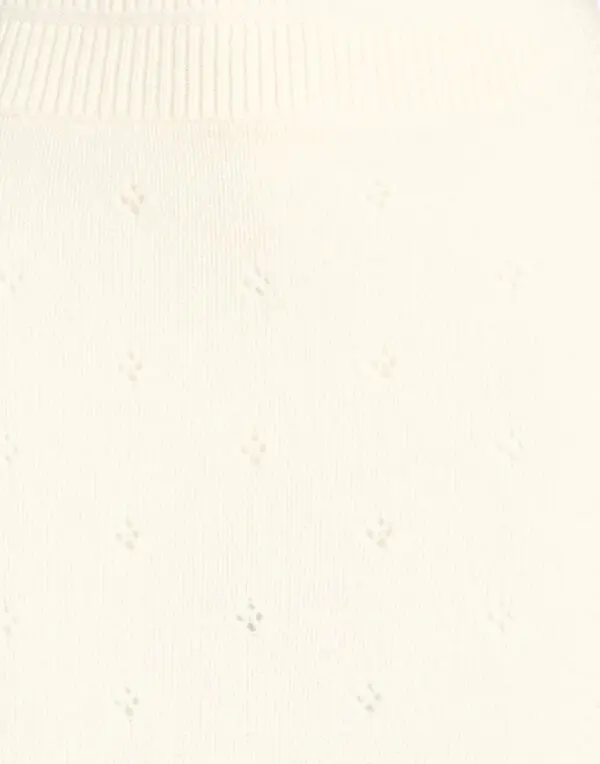 Chloé Embroidered Logo Pointelle-knit Mini Skirt - Off White