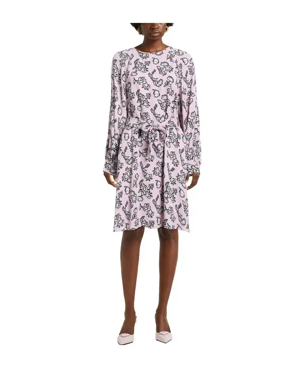 Max Mara Floral Print Crepe Dress