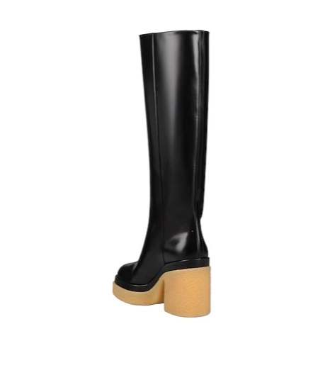 Chloé Round-toe Leather Tall Boots