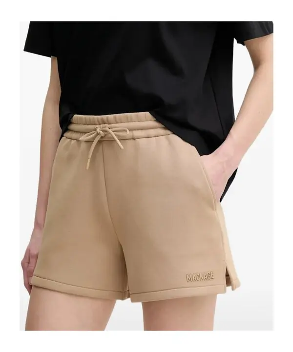 Mackage Drawstring Logo Detail Shorts - Light Camel