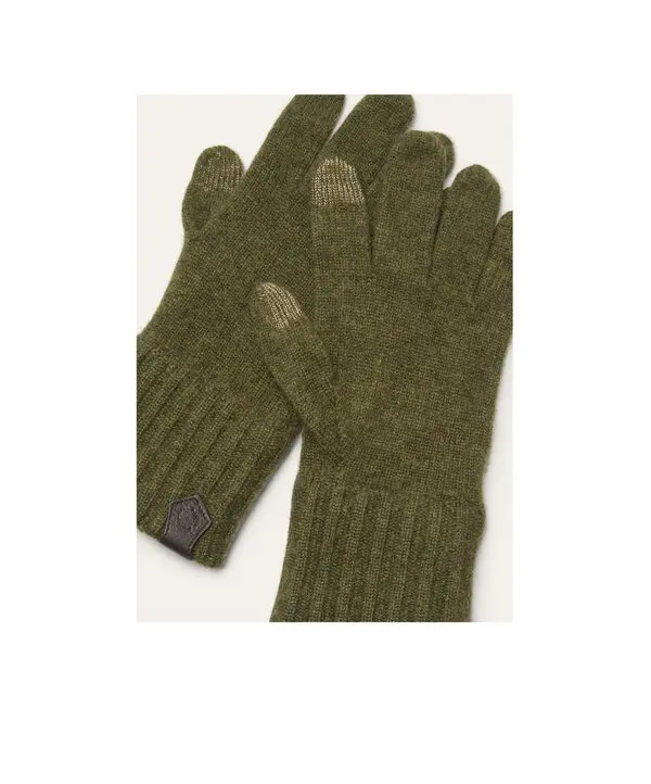 Loro Piana Ribbed Leather Logo Patch Gloves