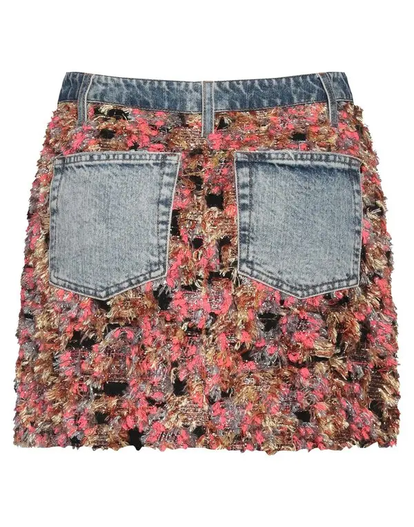 Dolce & Gabbana Embellished Brocade Denim Mini Skirt
