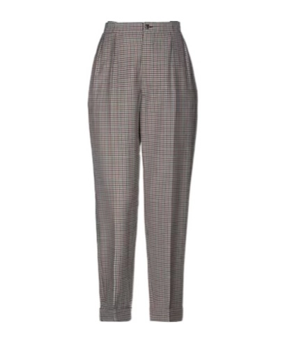 MAISON MARGIELA Plaid Flannel Trousers - Gray