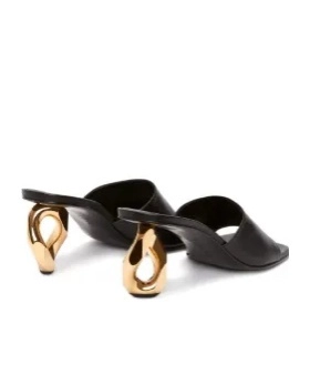 J.W.ANDERSON Leather Sandals With Chain Embellished Heels