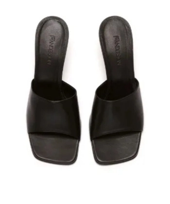 J.W.ANDERSON Leather Sandals With Chain Embellished Heels