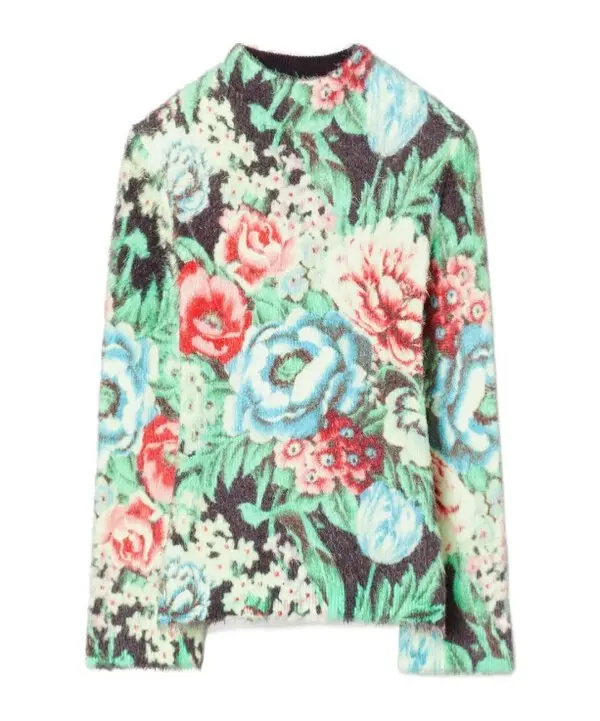 Tory Burch Printed High Neck Sweater