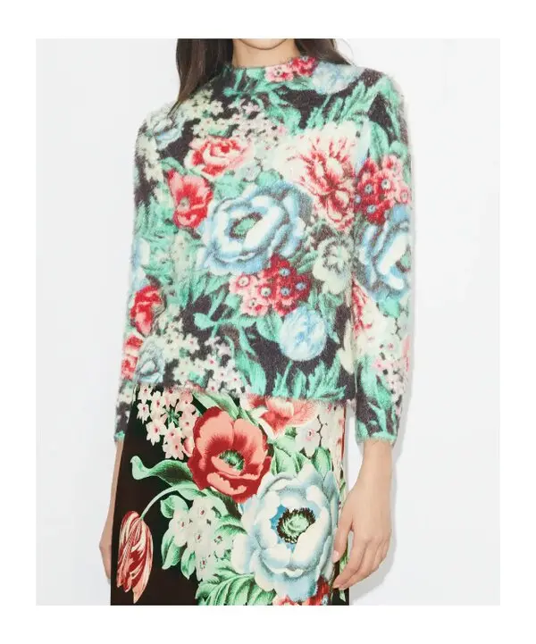 Tory Burch Printed High Neck Sweater