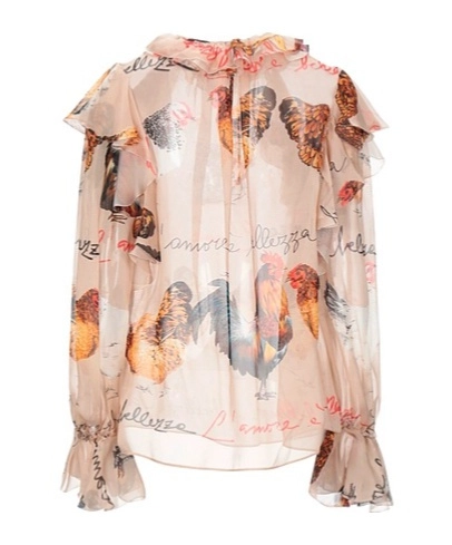 Dolce & Gabbana Printed Long Sleeve Top