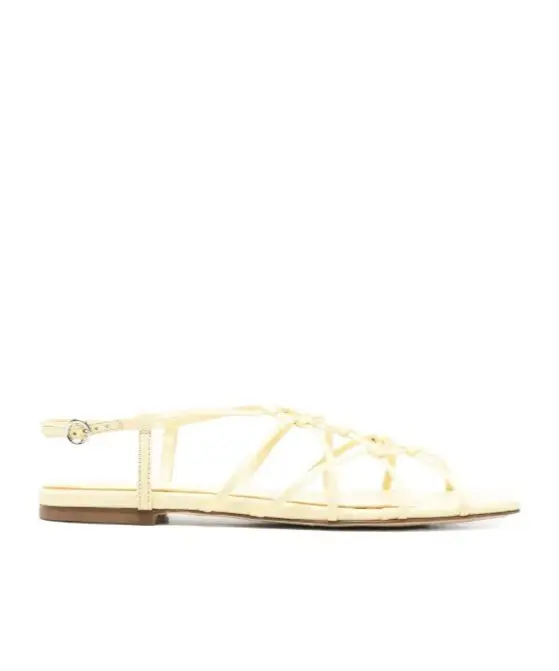 AeydĒ Anisa Knot-detail Leather Sandals - Nude
