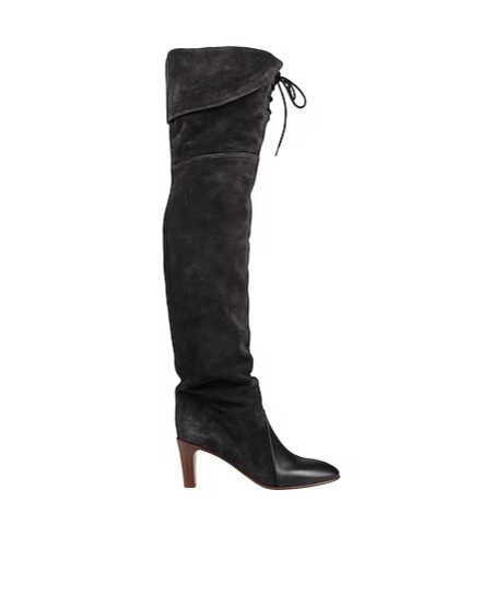 Chloé Solid Color Round-toe Tall Boots