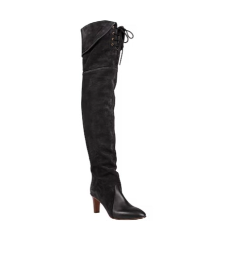 Chloé Solid Color Round-toe Tall Boots