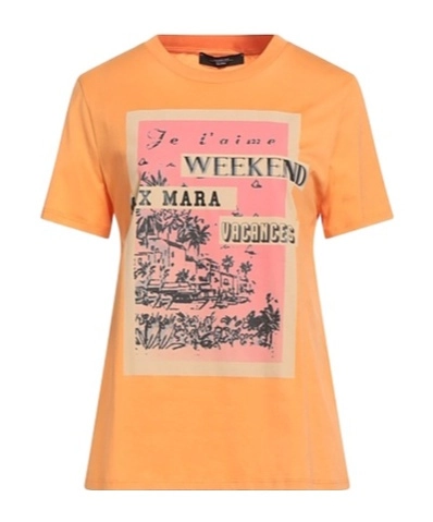 Max Mara Printed Short-sleeved T-shirt - Orange