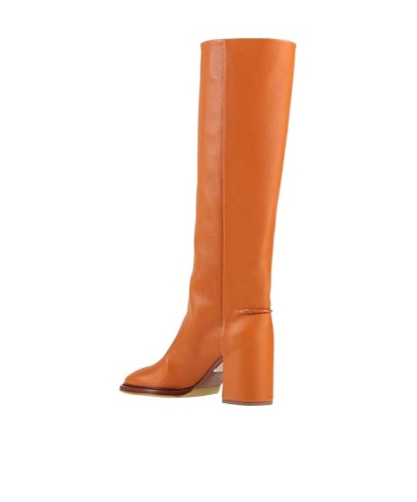 Chloé Minimal Ankle Boots - Orange