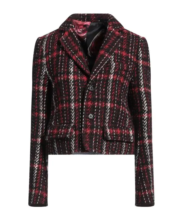 Marni Single-breasted Plaid Flannel Blazer