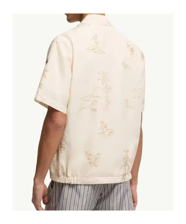 Moncler Surf Print Short Sleeve Shirt