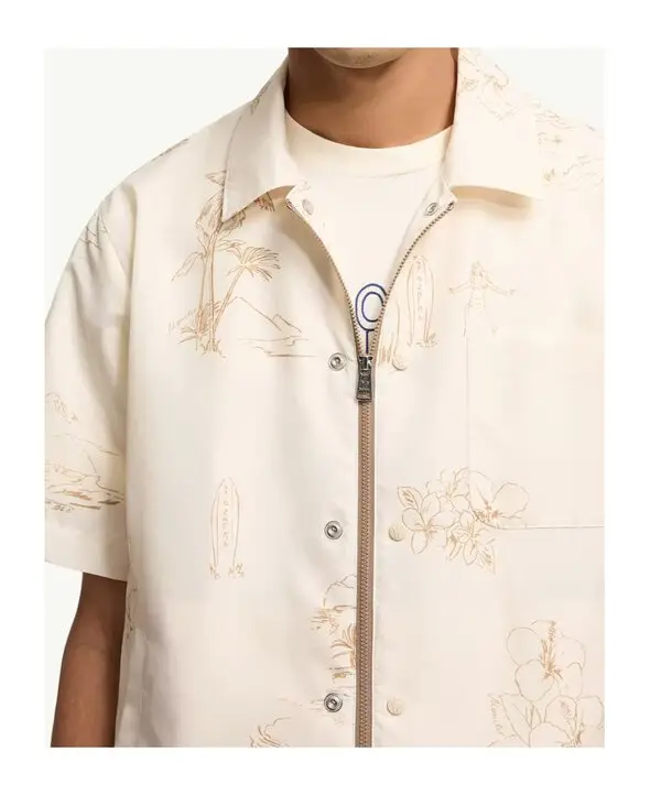 Moncler Surf Print Short Sleeve Shirt