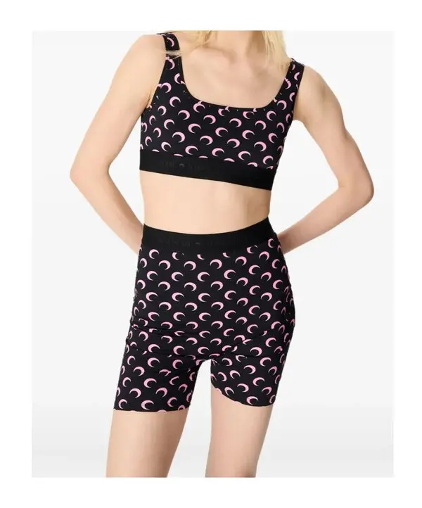 MARINE SERRE Moon-print Sports Bra