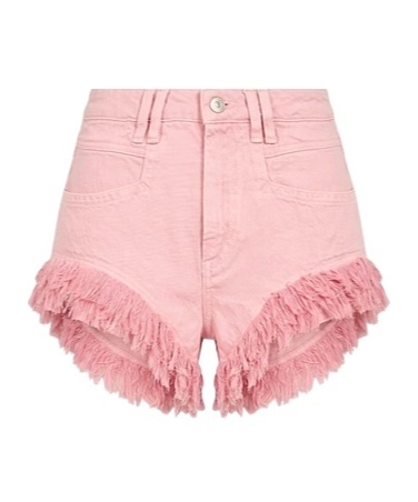 Isabel Marant Étoile Denim Hotpants With Fringed Hem