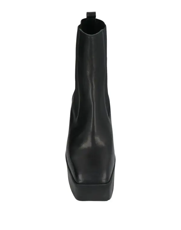 Rick Owens Minimalist Leather Wedge Boots