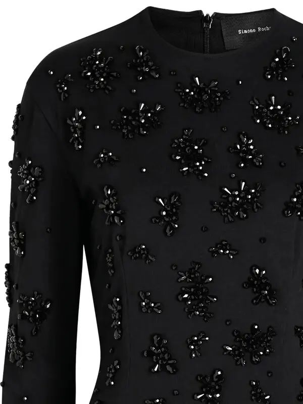 Simone Rocha Beaded Long-sleeve Top