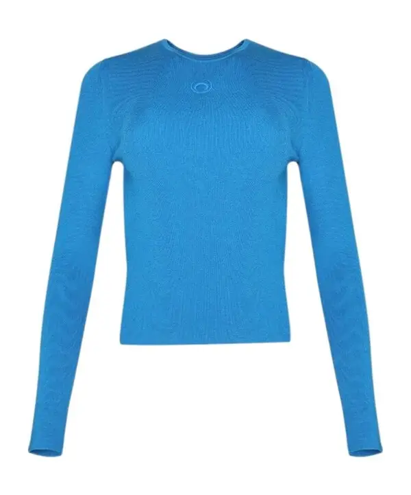 MARINE SERRE Fine-ribbed Long Sleeve Sweater
