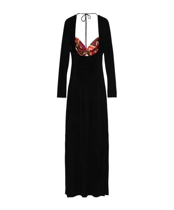 MARINE SERRE Scarf-detailing Maxi Dress