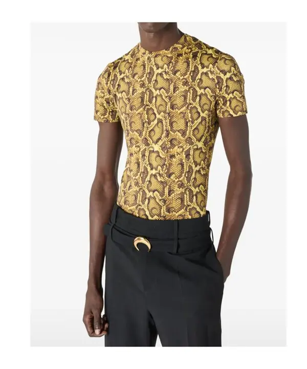 MARINE SERRE Short-sleeved Crewneck Top